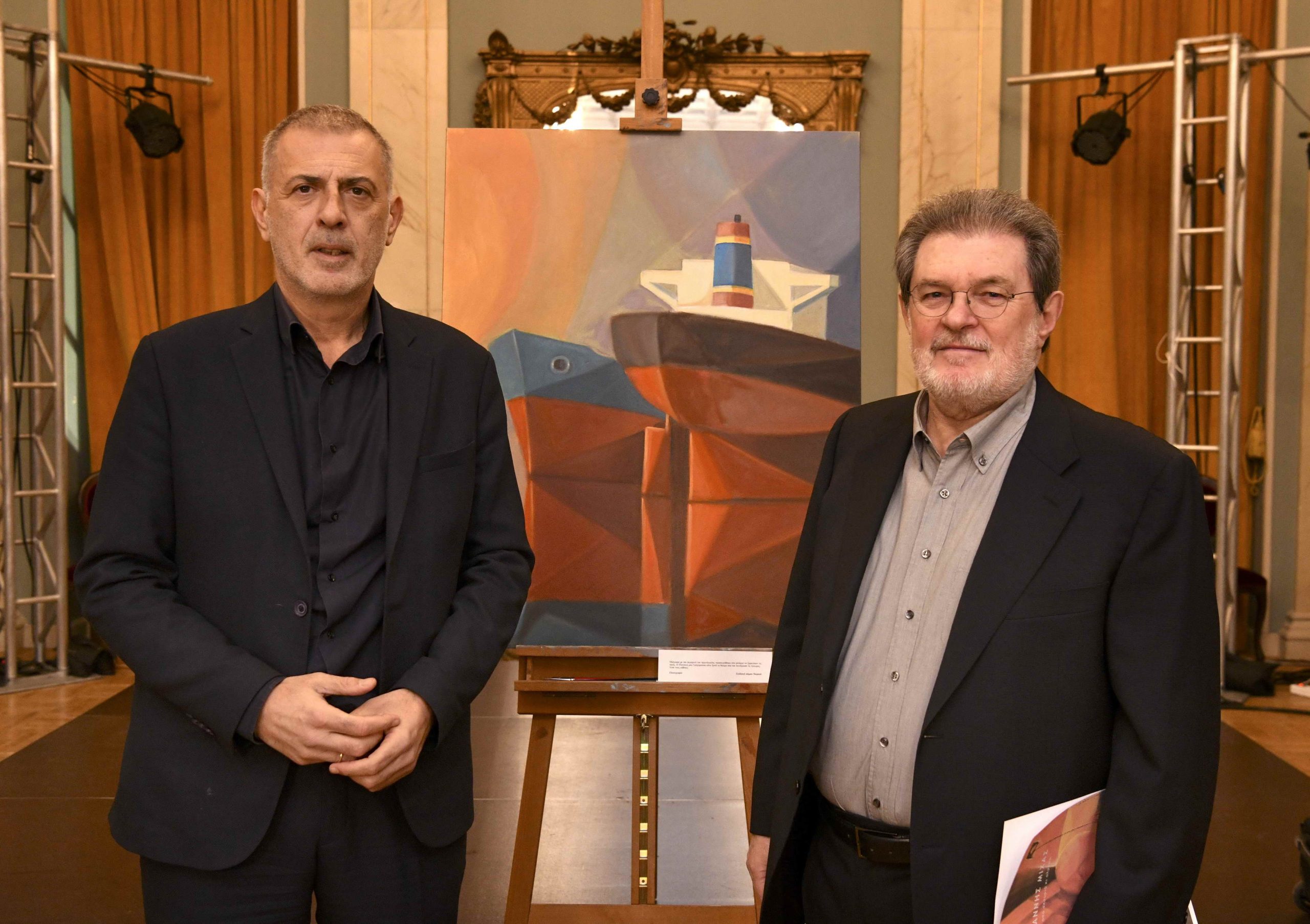 Ο Δήμαρχος Πειραιά Γιάννης Μώραλης στα εγκαίνια της έκθεσης ζωγραφικής ...